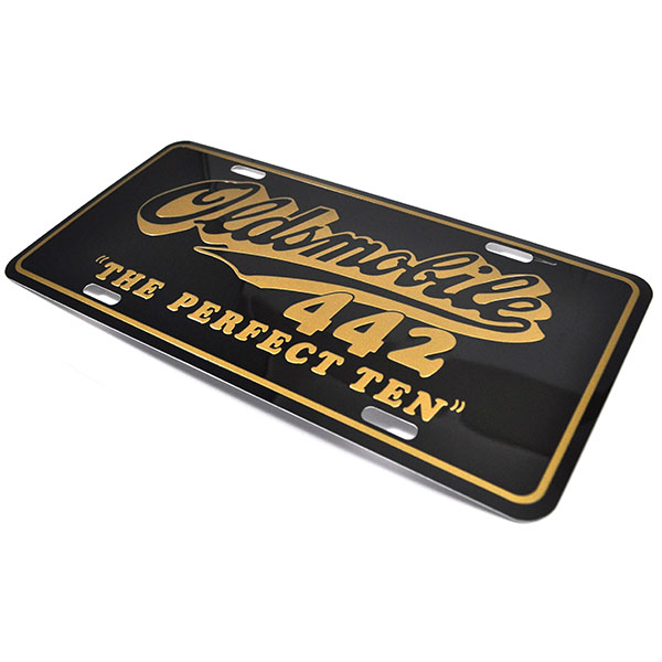 1967 Oldsmobile Cutlass/442/F85 ACCESSORY LICENSE PLATE (BLACK ...