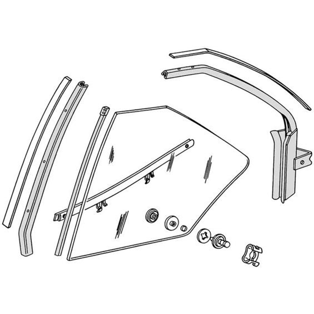 1970 Chevrolet Nova/Chevy II QUARTER WINDOW GLASS RUN CHANNEL KIT WITH ...