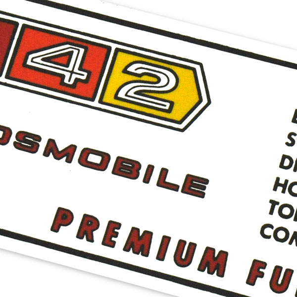 1967 Oldsmobile Cutlass/442/F85 442 VALVE COVER DECAL (D00142 ...