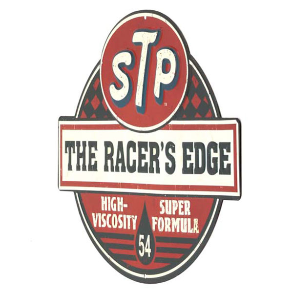 STP RACER’S EDGE EMBOSSED TIN SIGN 14" X 10.25" | Parts | 13144020-S