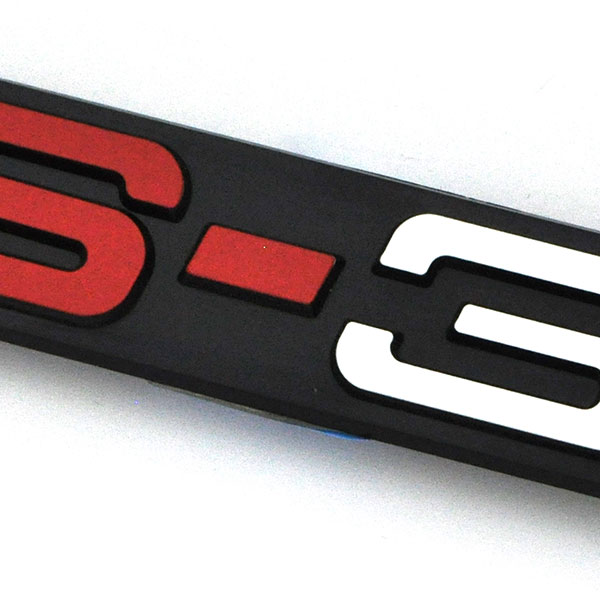 1988 GM Truck DOOR EMBLEM SS-350 BLACK/BRUSHED CHROME/RED â€“ EA FITS ...