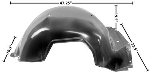 1965 Chevrolet Impala/Caprice/Bel Air FRONT INNER FENDER WELL (NEW ...
