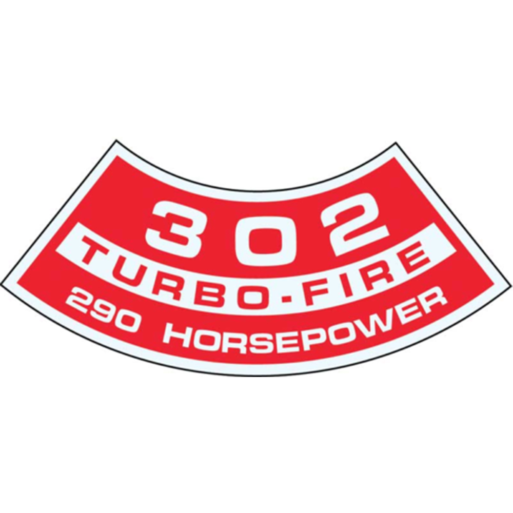 1970 Chevrolet Nova/Chevy II 302 TURBO-FIRE 290 HP AIR CLEANER DECAL ...