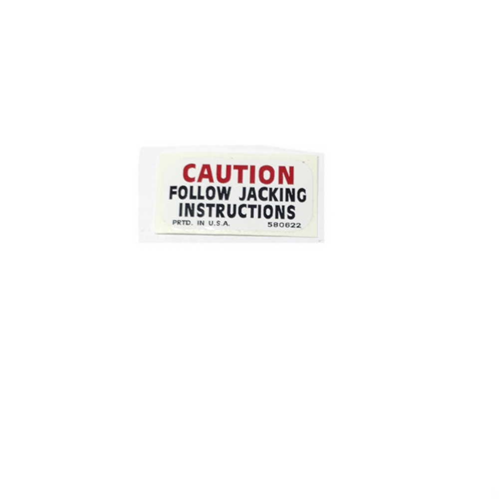 1967 Oldsmobile Cutlass/442/F85 JACK BASE CAUTION DECAL (D00363 ...