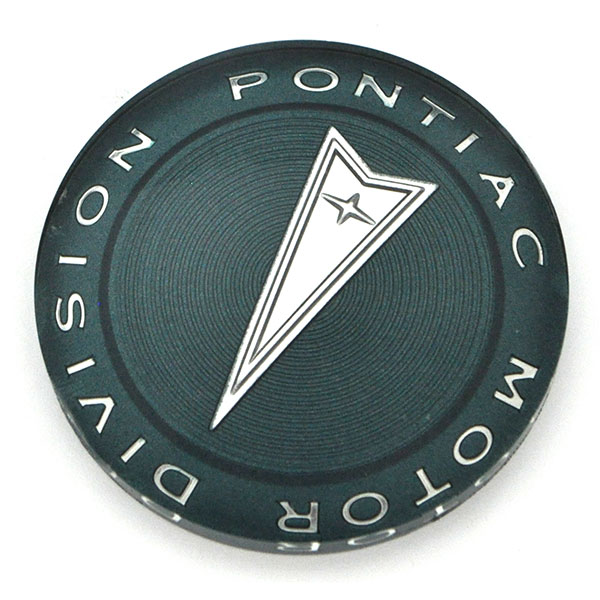 1966 Pontiac GTO/LeMans/Tempest WOOD WHEEL HORN BUTTON EMBLEM (GREEN ...