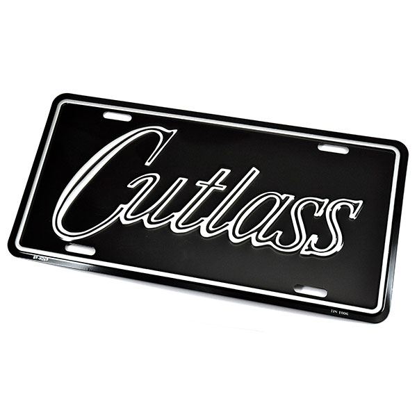 1973 Oldsmobile Cutlass/442/F85 ACCESSORY LICENSE PLATE (BLACK ...