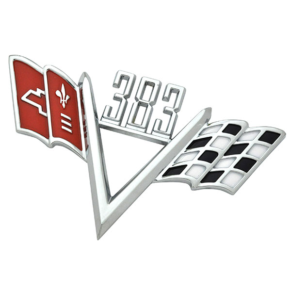 Chevrolet Chevelle/Malibu UNIVERSAL CROSSFLAG EMBLEM WITH 383 EMBLEM ...