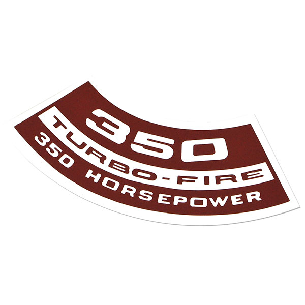 1971 Chevrolet Camaro 350 TURBO-FIRE 350 HP AIR CLEANER DECAL (DC0009 ...