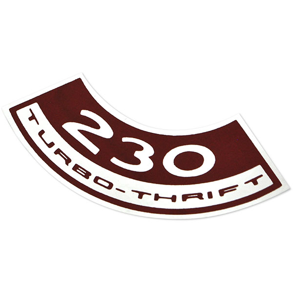 2013 Chevrolet Camaro 230 TURBO-THRIFT AIR CLEANER DECAL (DC0183 ...