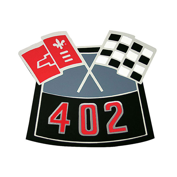 1965 Chevrolet Nova/Chevy II 402 CROSS FLAG AIR CLEANER DECAL (DC0616 ...