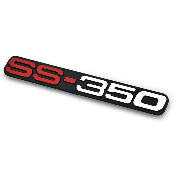 1988 GM Truck DOOR EMBLEM SS-350 BLACK/BRUSHED CHROME/RED â€“ EA FITS ...